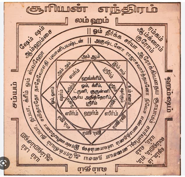 Buy Leo Traders Suryan Yantram for Poojaroom/Office | சூரியன் யந்திரம் ...