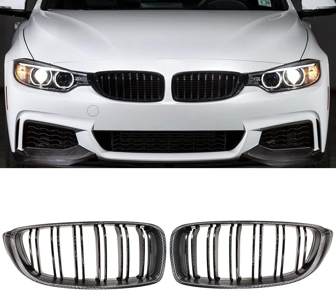 HZYCKJ Double Slat Carbon Fiber Grill For BMW 4 Series F32 F33 F36 F80 ...