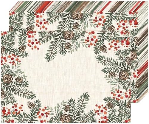 Amazon.com: Umigy 60 Pcs Christmas Dinner Paper Placemats 10.24 x 14.57 ...
