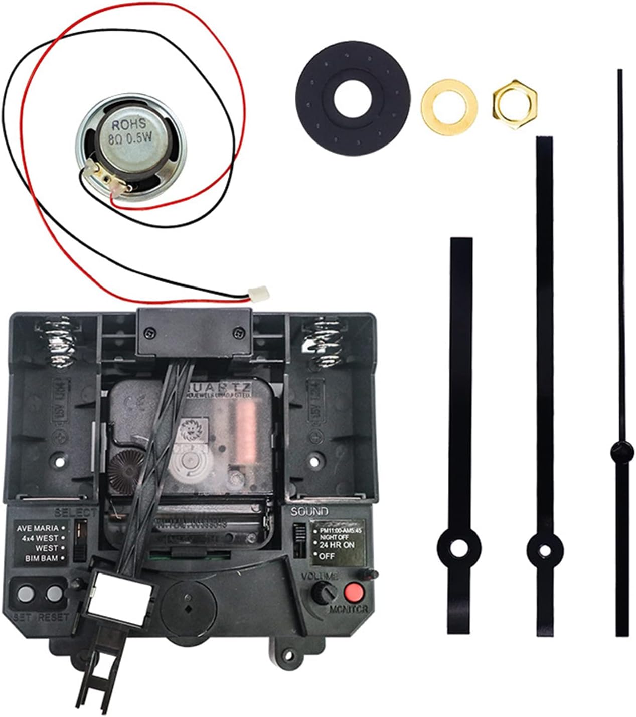 Amazon.com: BEIYINAI Wall Quartz Pendulum Clock Movement Mechanism With ...