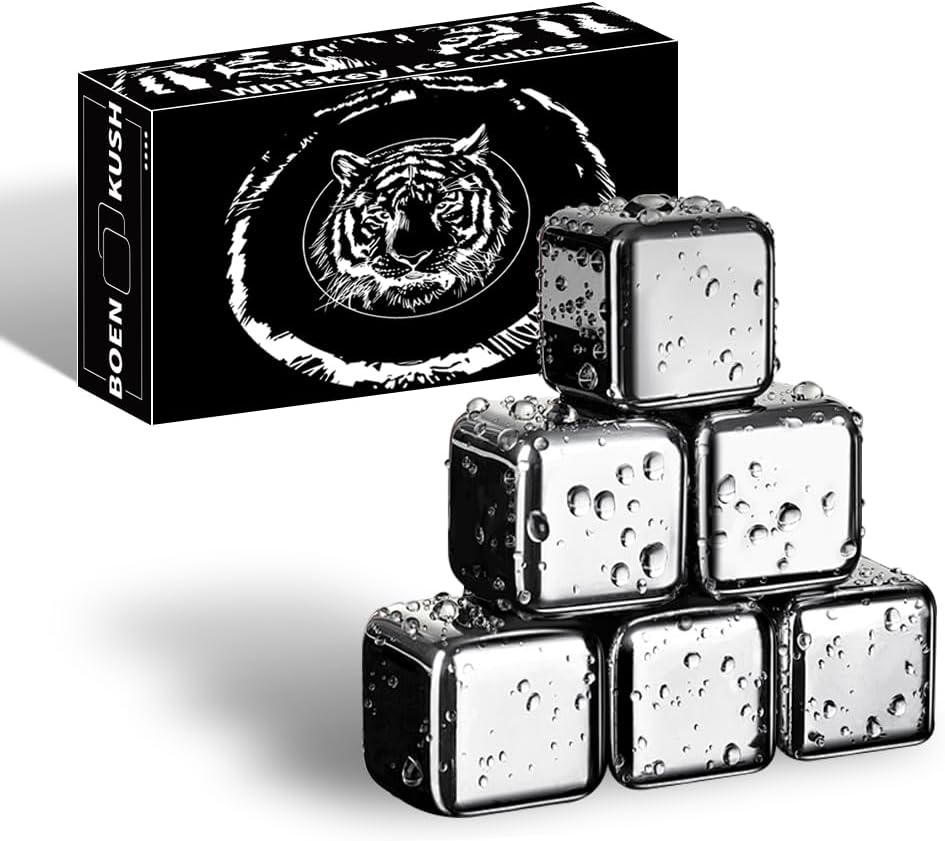 Amazon.com: 24 Pack Stainless Steel Ice Cubes Reusable - Ice Cubes ...