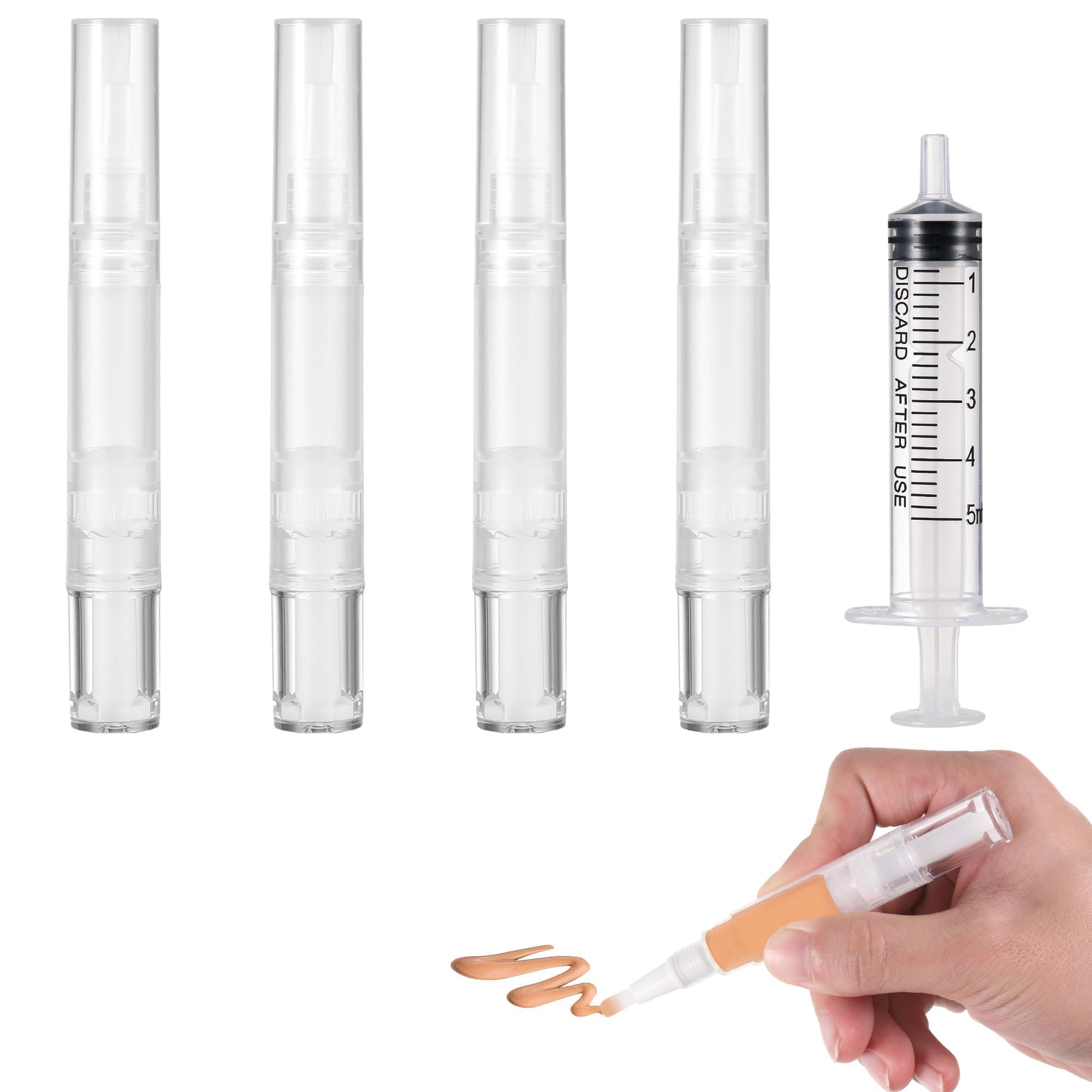 4 x 5 ml Touch Up Pens with 1 Syringe, Touch Up Pen Wall Paint Pen ...