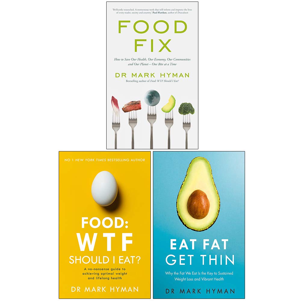 Mark Hyman Collection 3 Books Set (Food Fix, Food WTF Should I Eat, Eat ...