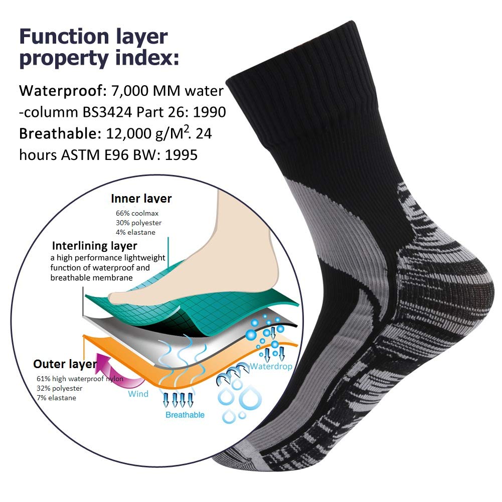 Snapklik.com : Waterproof Mid Calf Flag Socks, Unisex Winter Dry Warm ...