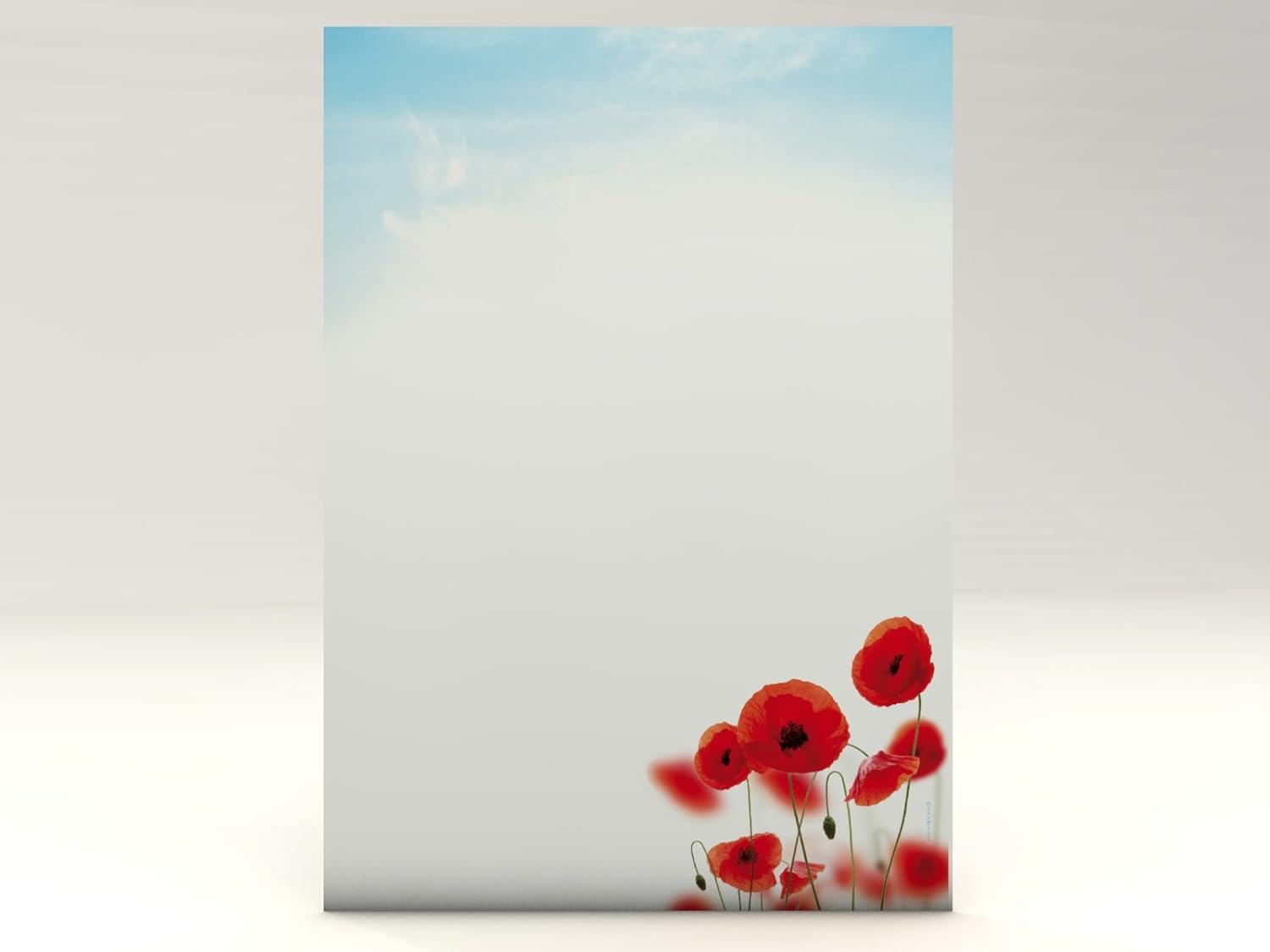 Writing Paper "Poppies" 20 Sheets 100 g/qm : Amazon.co.uk: Stationery ...