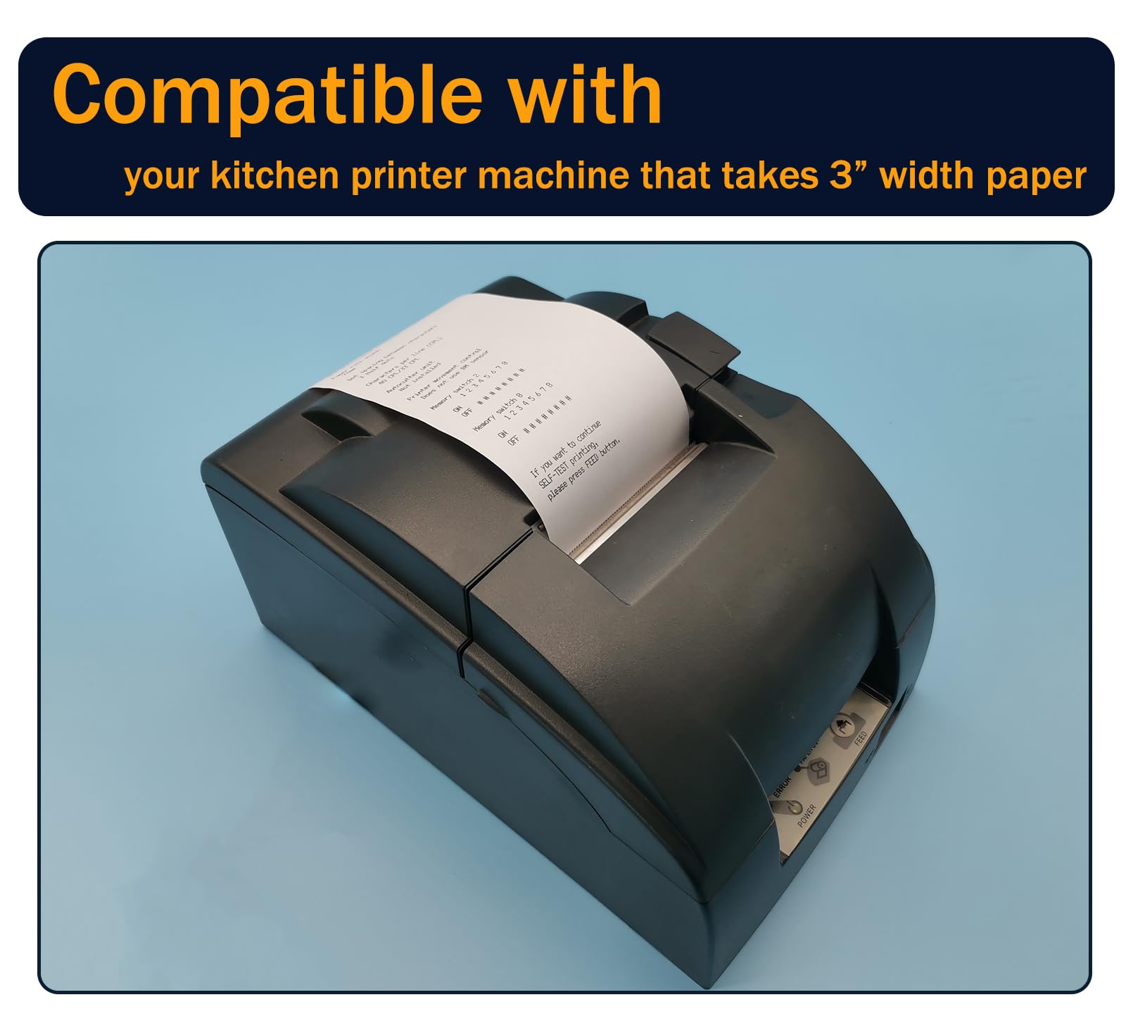 Snapklik.com : (20 Rolls) 3" X 150 1-Ply Kitchen Printer Bond Receipt ...