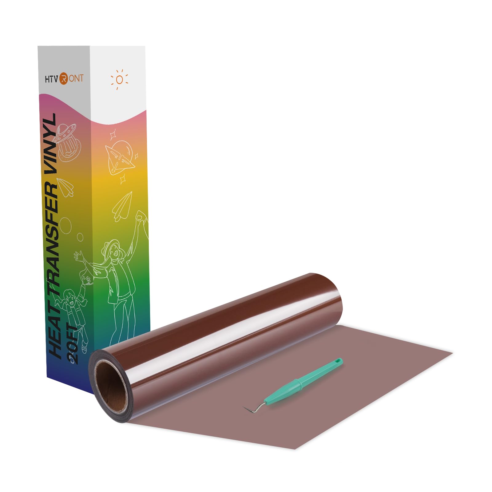 Amazon.com: HTVRONT HTV Vinyl Rolls Heat Transfer Vinyl - 12" x 20ft ...