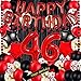 Amazon.com: Red 46TH Birthday Party Decorations Supplies Red theme ...