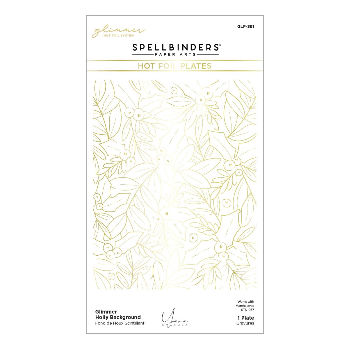 Spellbinders Glimmer Holly Background Hot Foil Plate from The De-Light ...