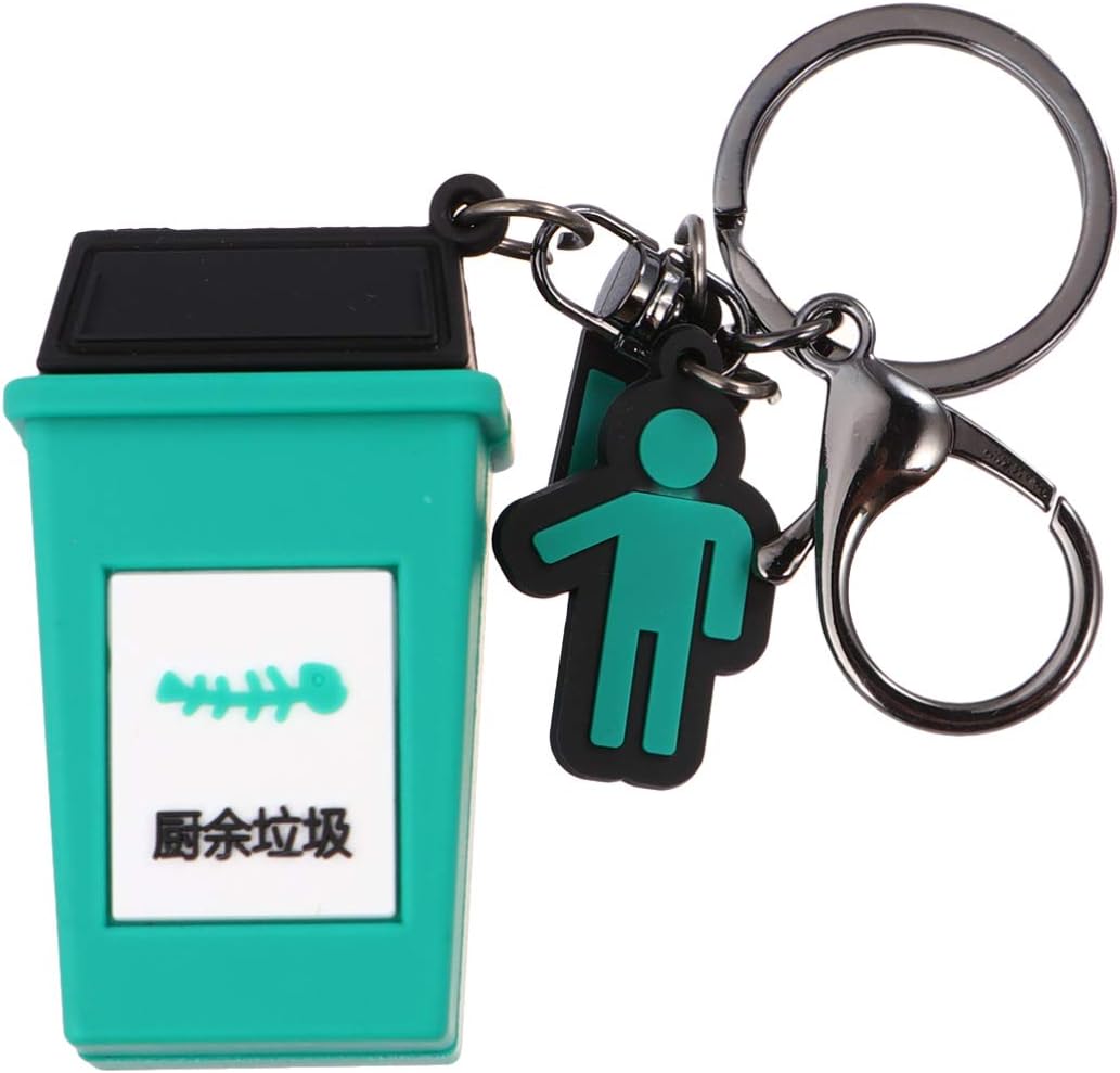 Amazon.com: NUOBESTY Trash Can Keychain Recycle Can Keyring Novelty ...