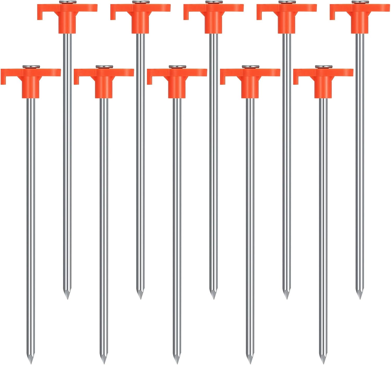 Saerryor 10 Pack Tent Pegs Metal Heavy Duty Camping Pegs - Awning ...