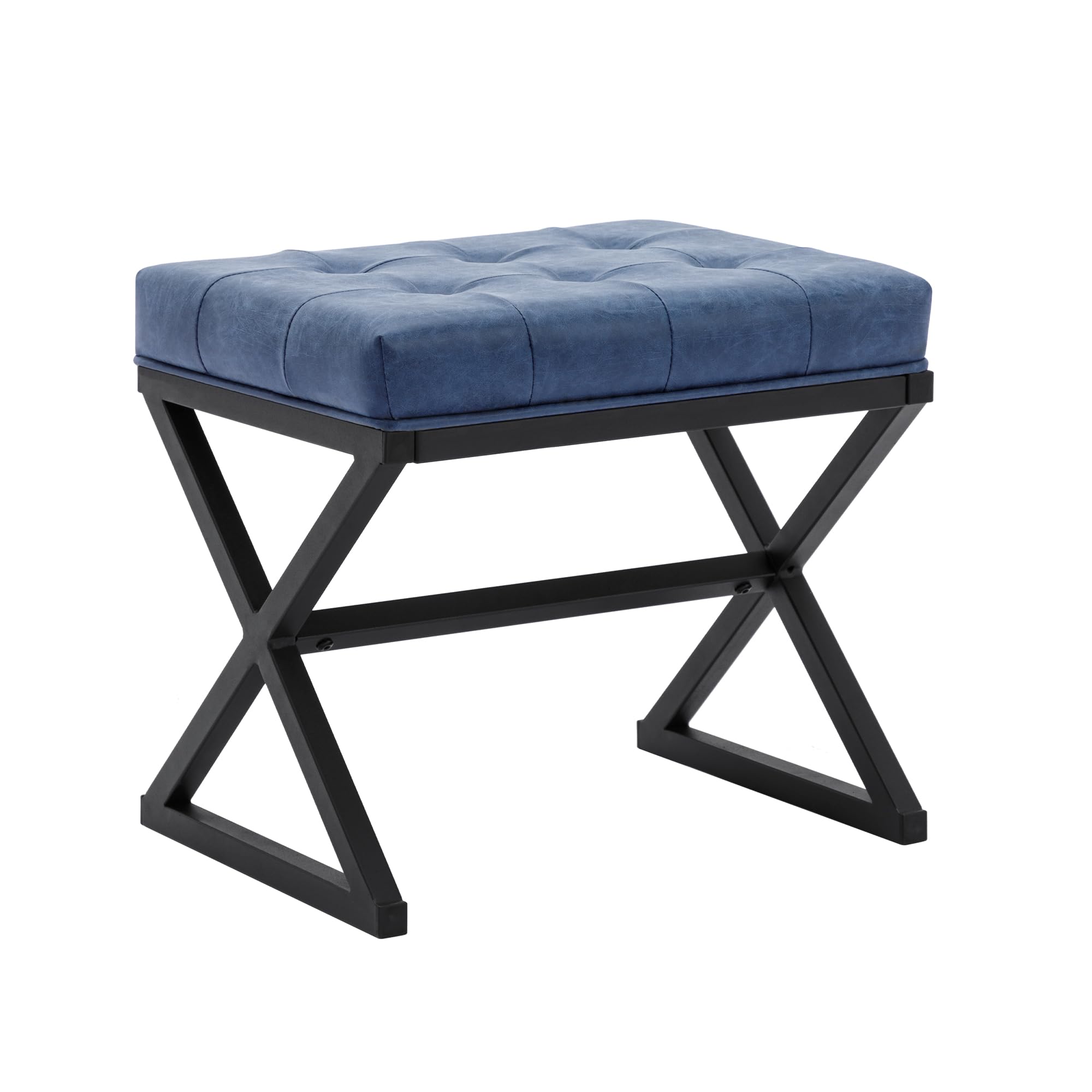 Amazon.com: adochr Vanity Stool Ottoman Bench with X-Shaped Metal Legs ...