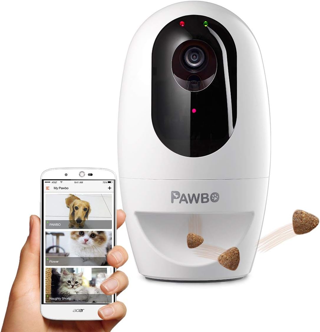 Pawbo+ Wireless Interactive Pet Camera - HD Wifi Dog Camera with Treat ...