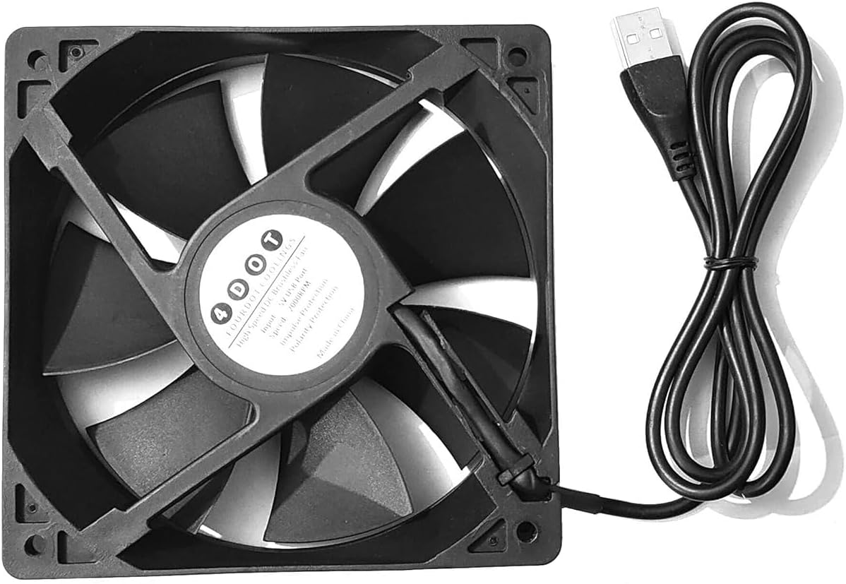 Fourdot 120mm 5Inch Fan 5V DC with USB connector Model 12025 : Amazon ...