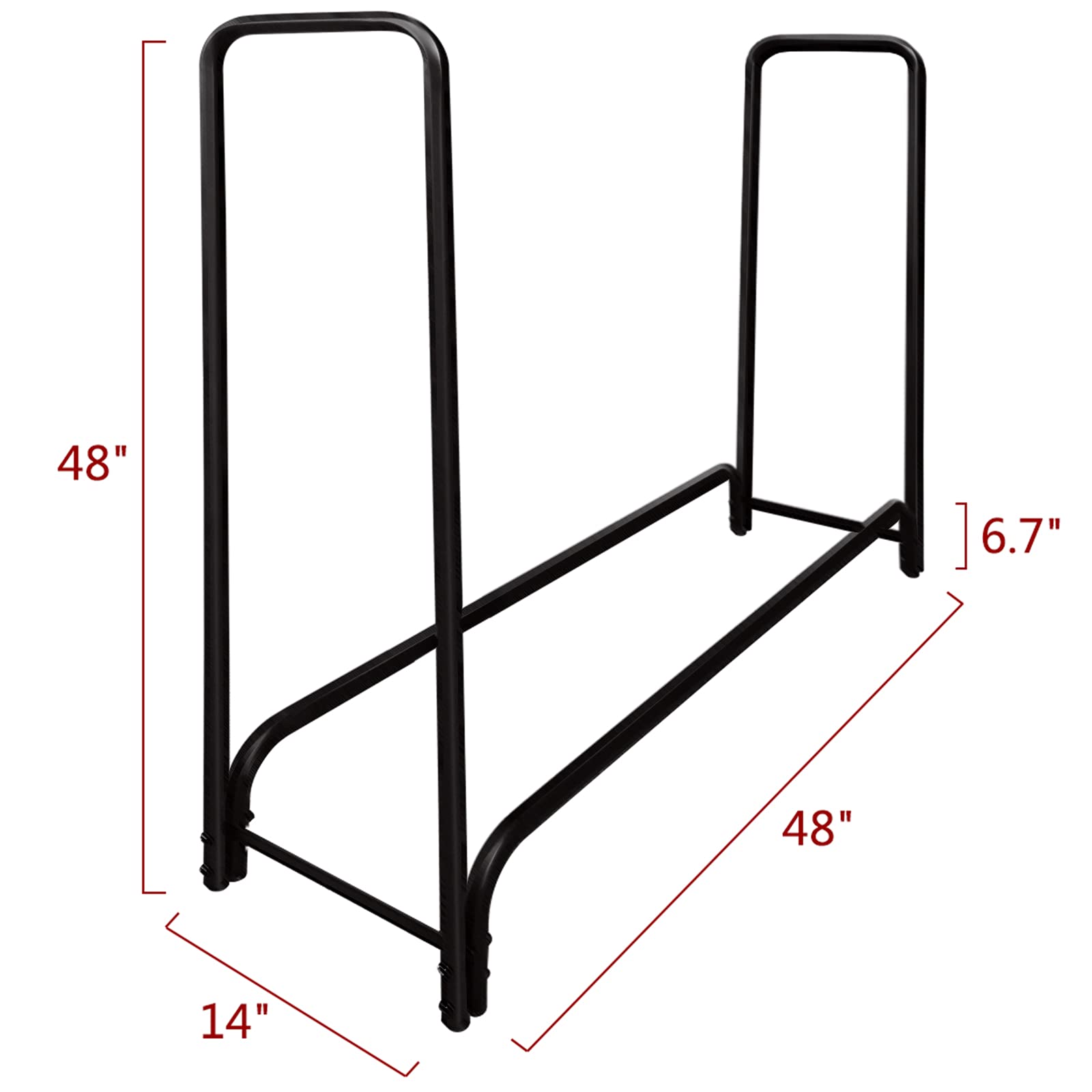 Buy Amagabeli 4ft Firewood Rack Outdoor Indoor Heavy Duty Wood Rack for ...