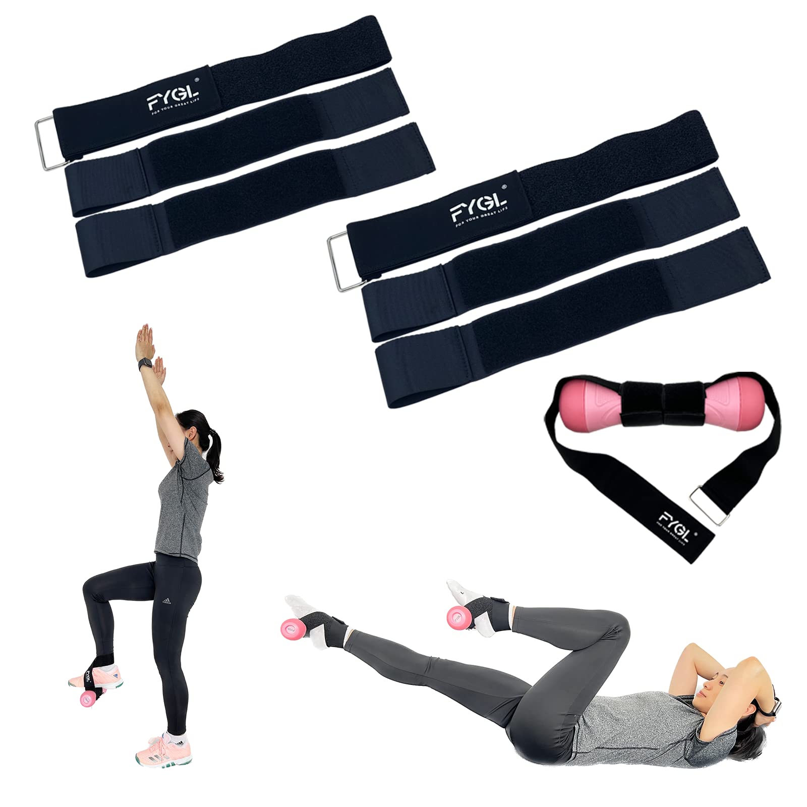 FYGL Dumbbell-Foot-Attachment-Ankle-Straps | Tibialis-Trainer-Straps ...