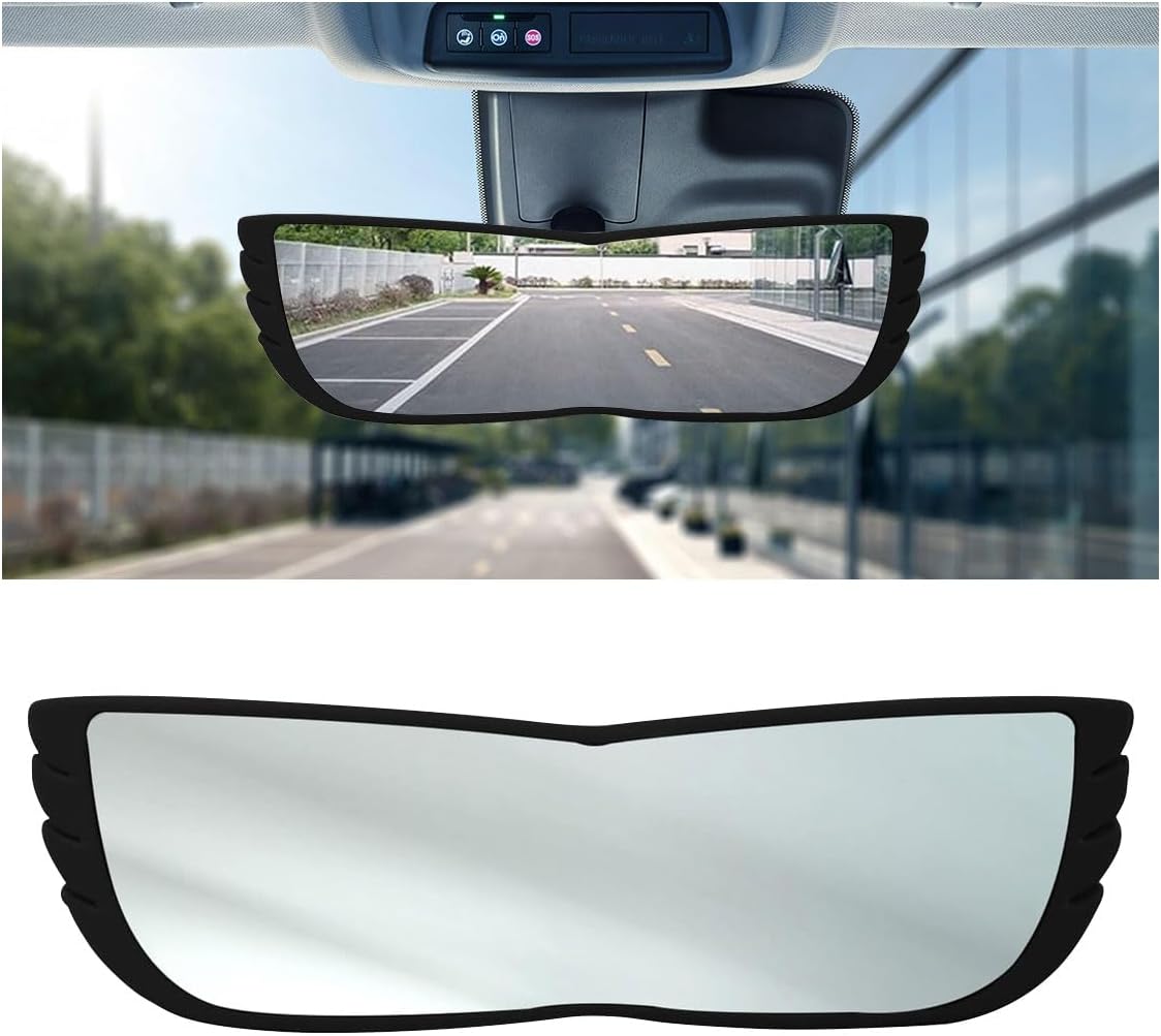 Amazon.com: Car Wide-Angle Rearview Mirror, Thickened Anti-glare HD Car ...