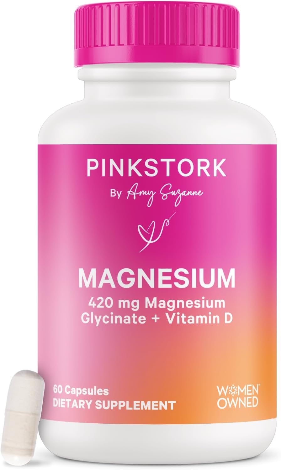 Amazon.com: Pink Stork Magnesium Glycinate with Vitamin D - Magnesium ...
