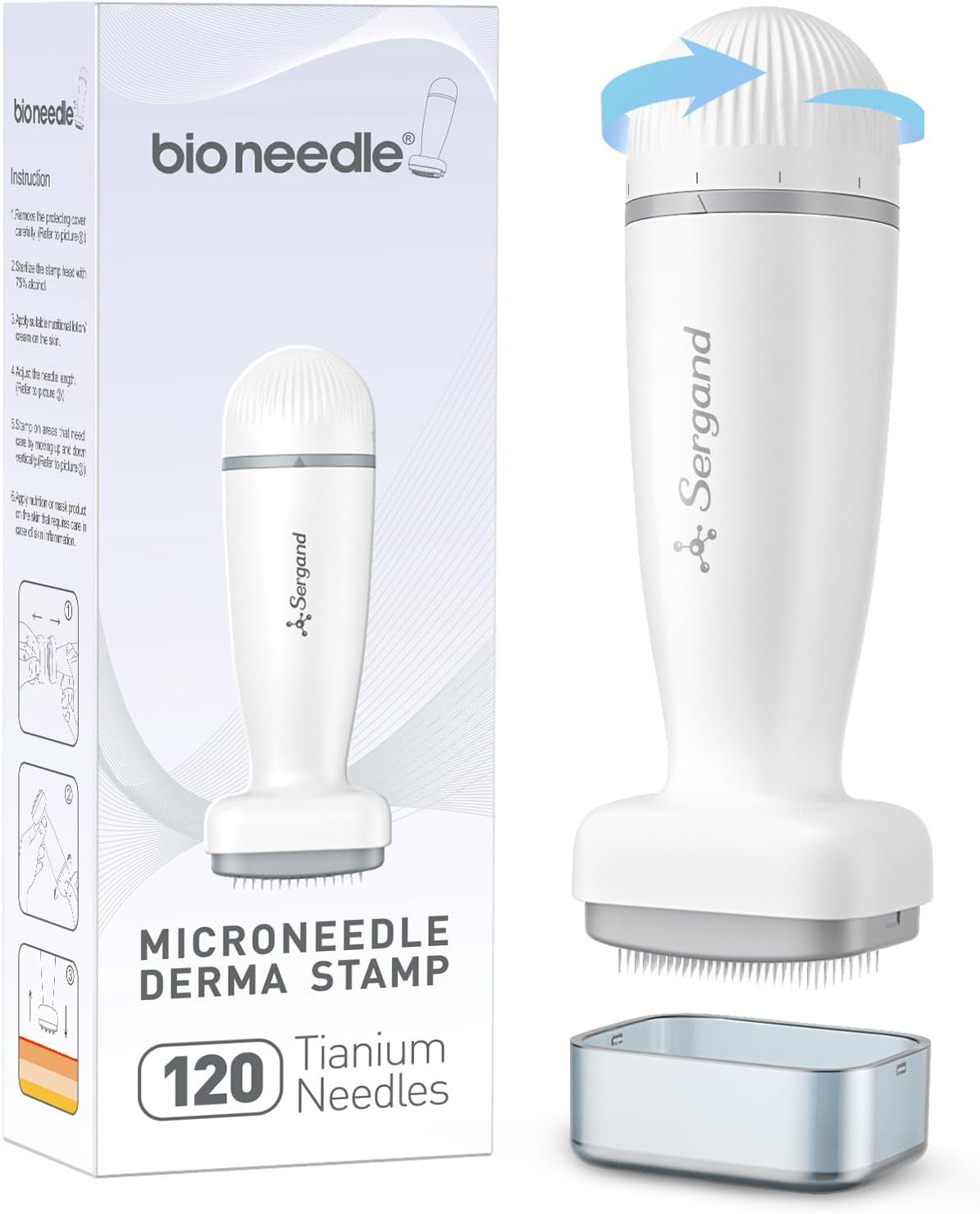 Amazon.com: Serum Applicator Hydra Needle Derma Stamp Microneedle Derma ...