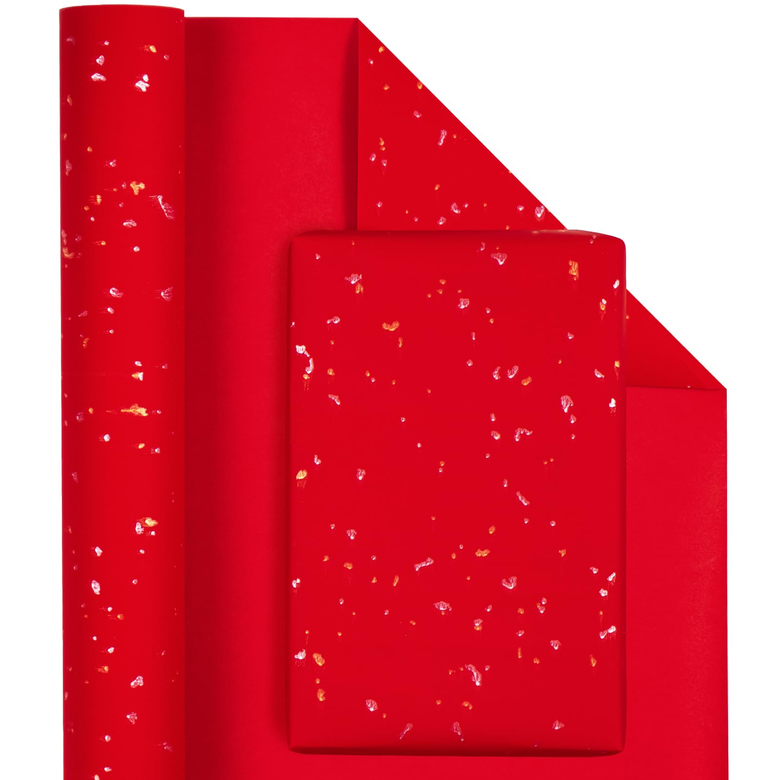 Snapklik.com : WRAPAHOLIC Red Wrapping Paper Roll - Mini Roll - 17 Inch ...