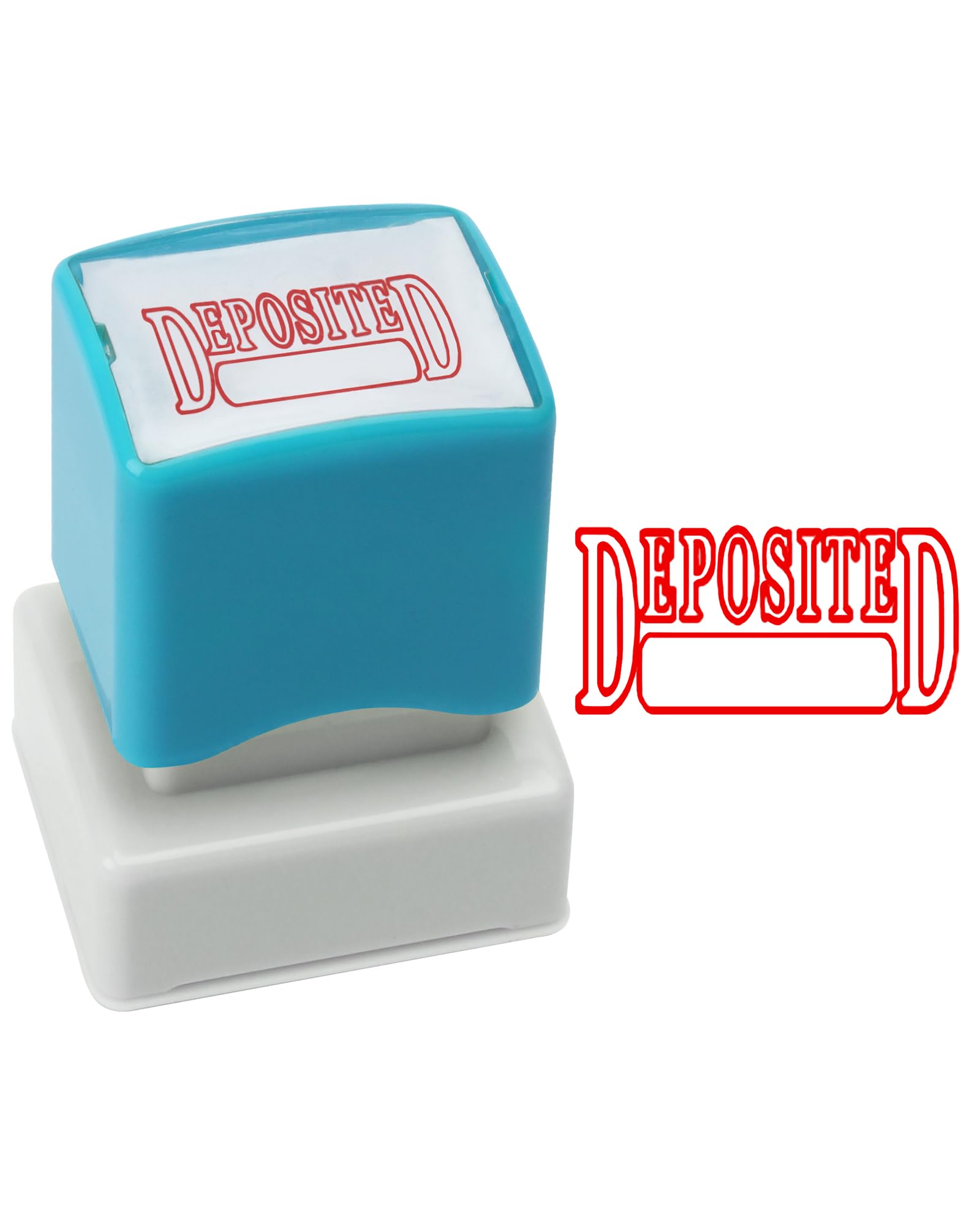 Amazon.com : DEPOSITED Self Inking Rubber Stamp YQBOOM Refillable Paid ...