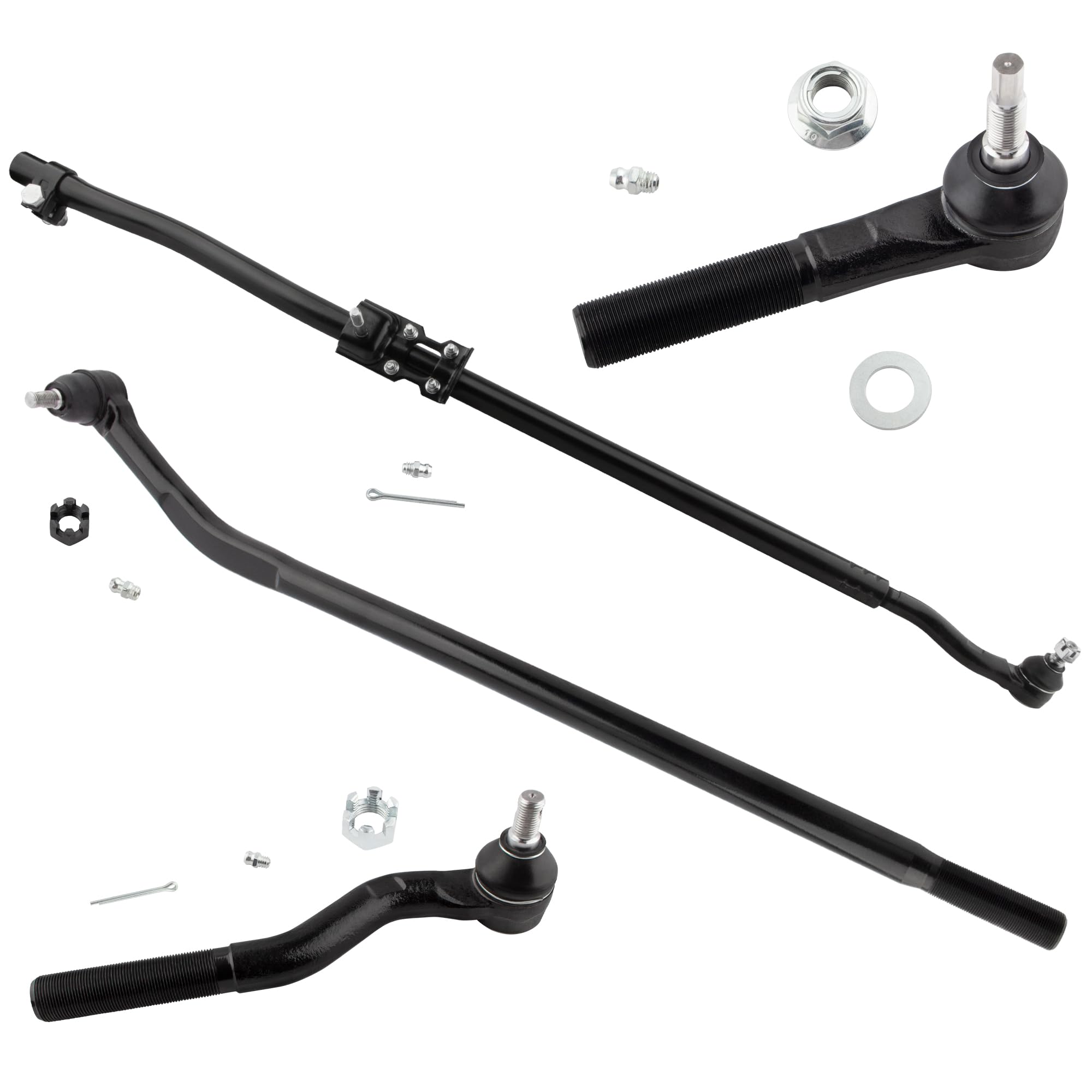 Amazon.com: BOXI (Set of 4) Front Inner & Outer Tie Rod Ends Drag Link ...