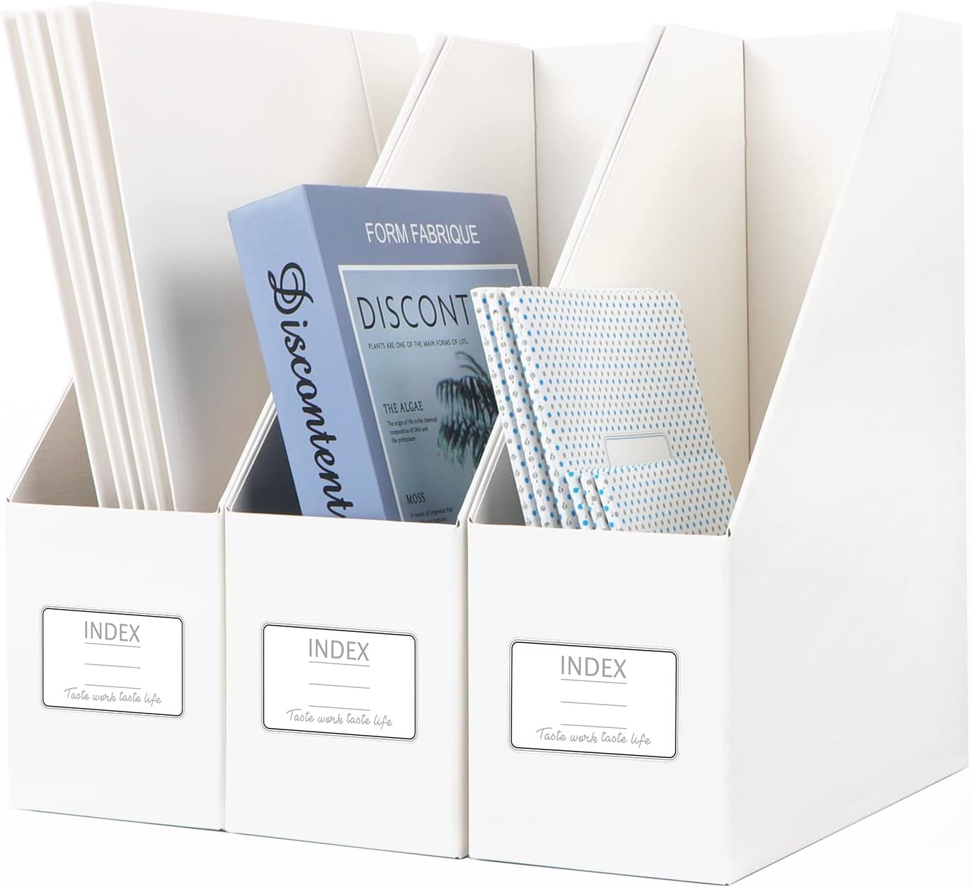 JiaWei Magazine File (Pack of 3) Magazine Holder, Cardboard Stand ...