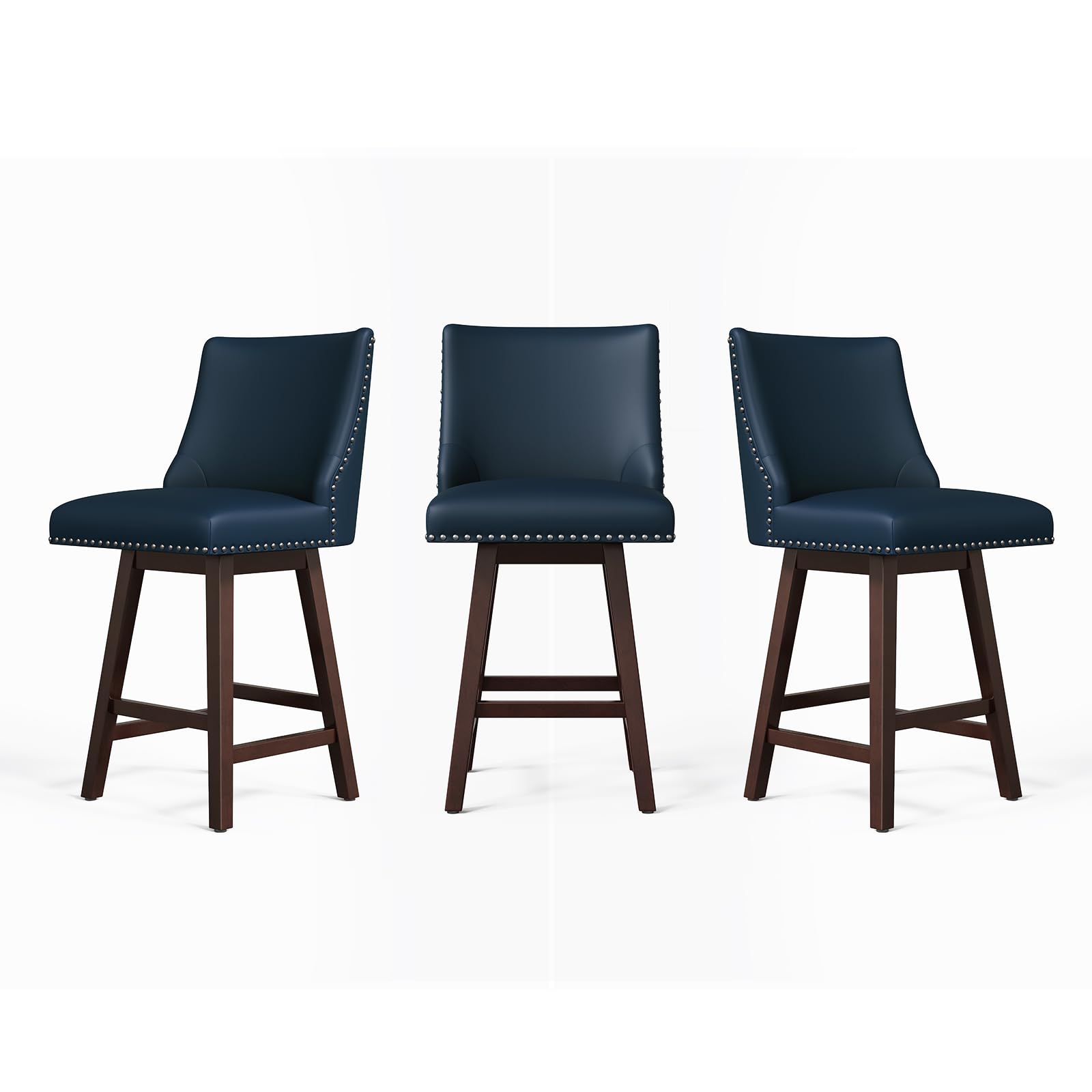 Amazon.com: XLSLHOMW Counter Height Swivel Barstools with Back, 26 Inch ...