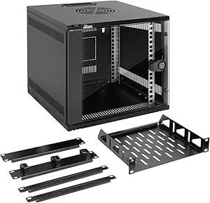 Tecmojo Wall Mount Data Cabinet, 10in 6U Server Cabinet, 300mm Depth ...