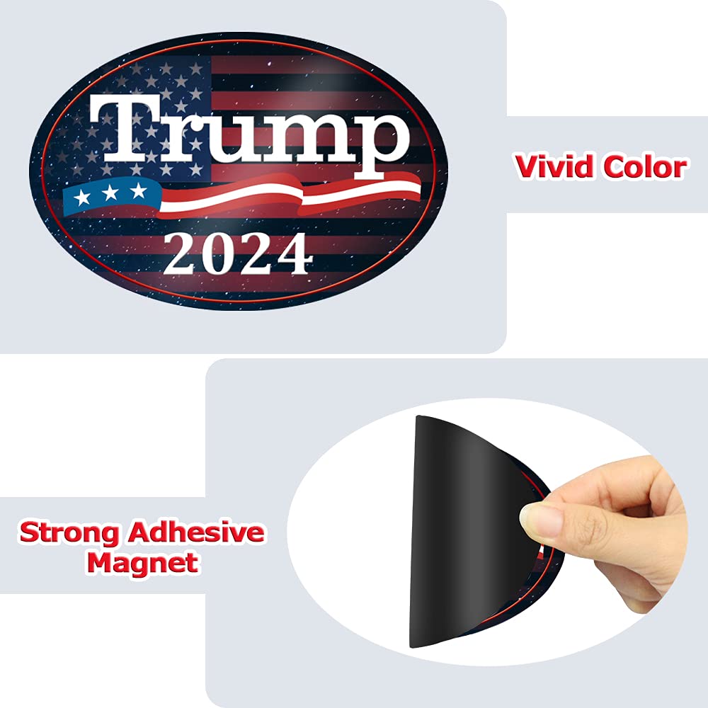 Snapklik.com : Trump 2024, 2PCS Trump Magnetic Stickers For Cars, Trump ...