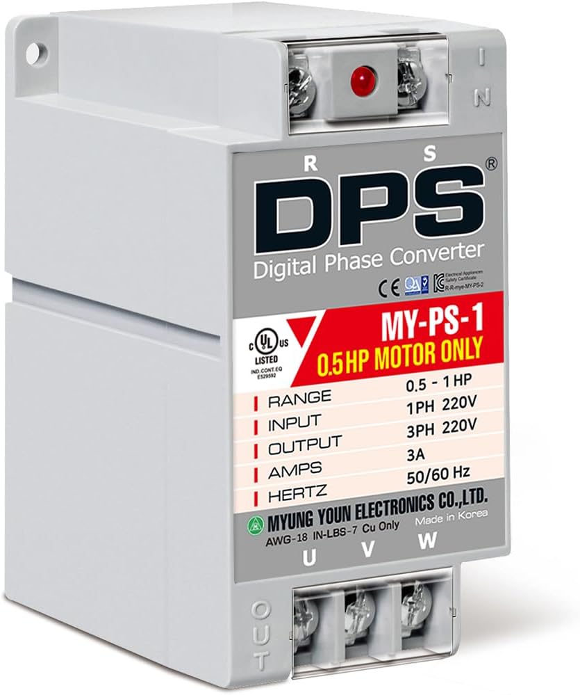 Amazon.com: DPS 1HP My-PS-1 Used for 0.5HP(0.4kW) 1.5A Motor, Single to ...
