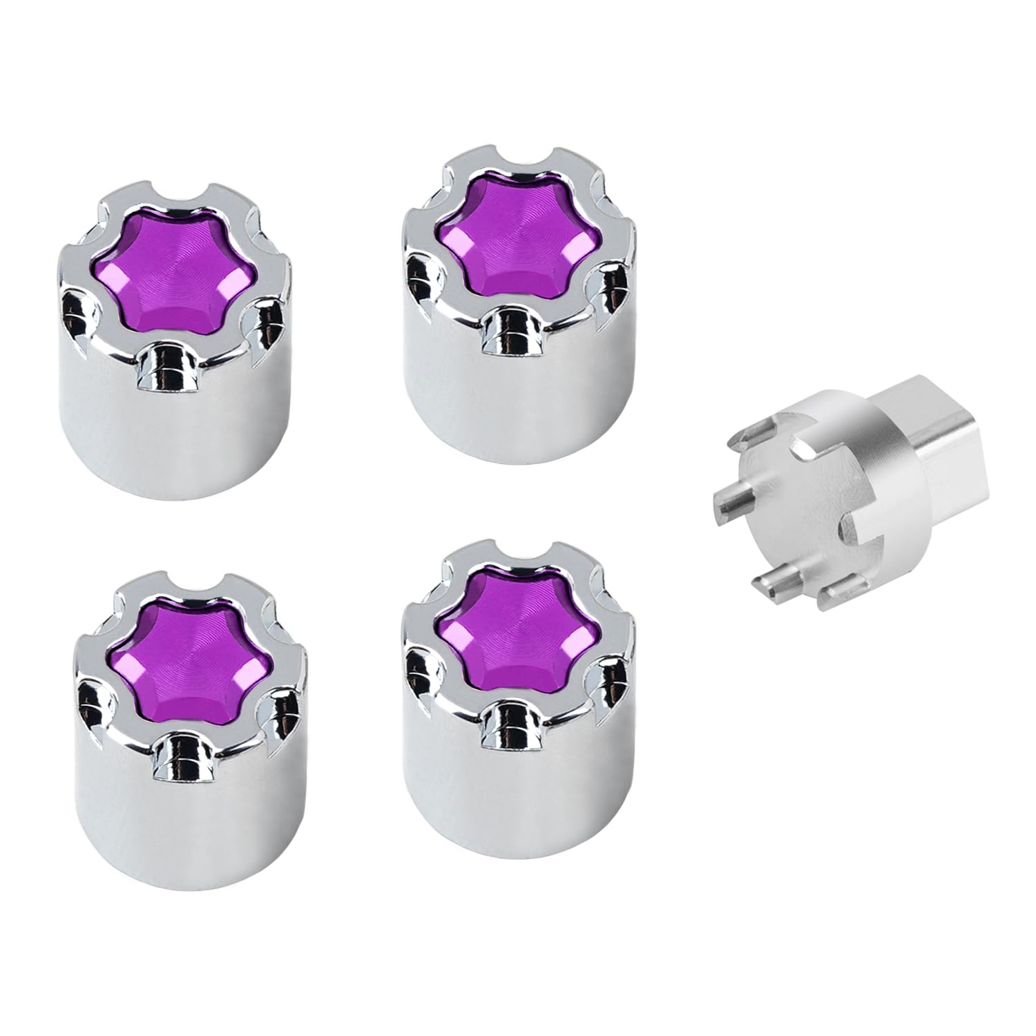 Amazon.com: TCRC 4PCS Aluminum M4 Nut Wheel Rim Center Cap Manual ...
