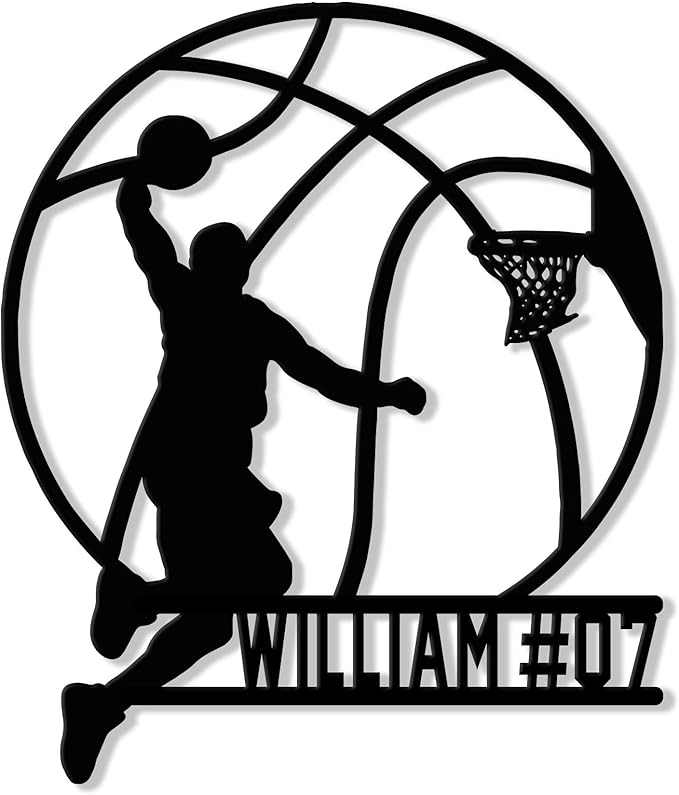 Amazon.com: Personalized Basketball Metal Sign, Basketball Player ...