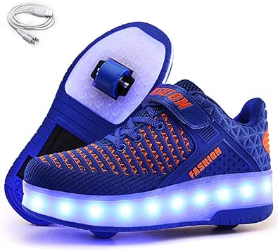 Amazon.com | Ehauuo Kids Two Wheels Shoes with Lights Rechargeable ...