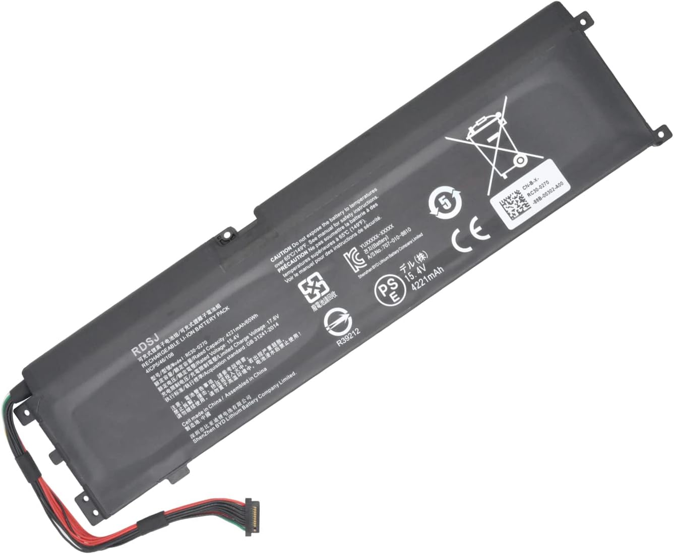 Amazon.com: RC30-0270 65Wh Laptop Battery for Razer Blade 15 Base 2018 ...