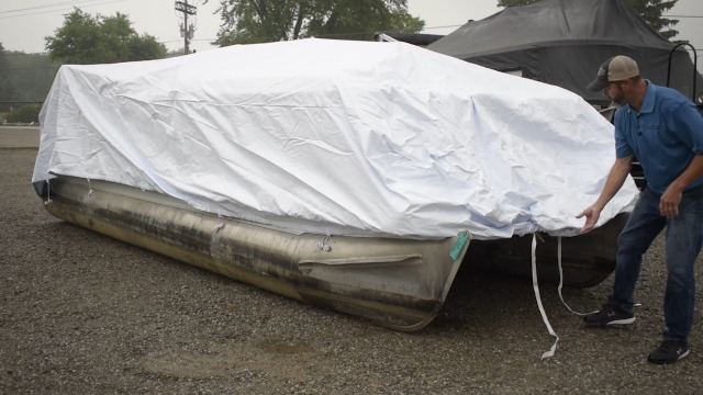 Watch How to Install the Transhield Pontoon Boat Cover on Amazon Live