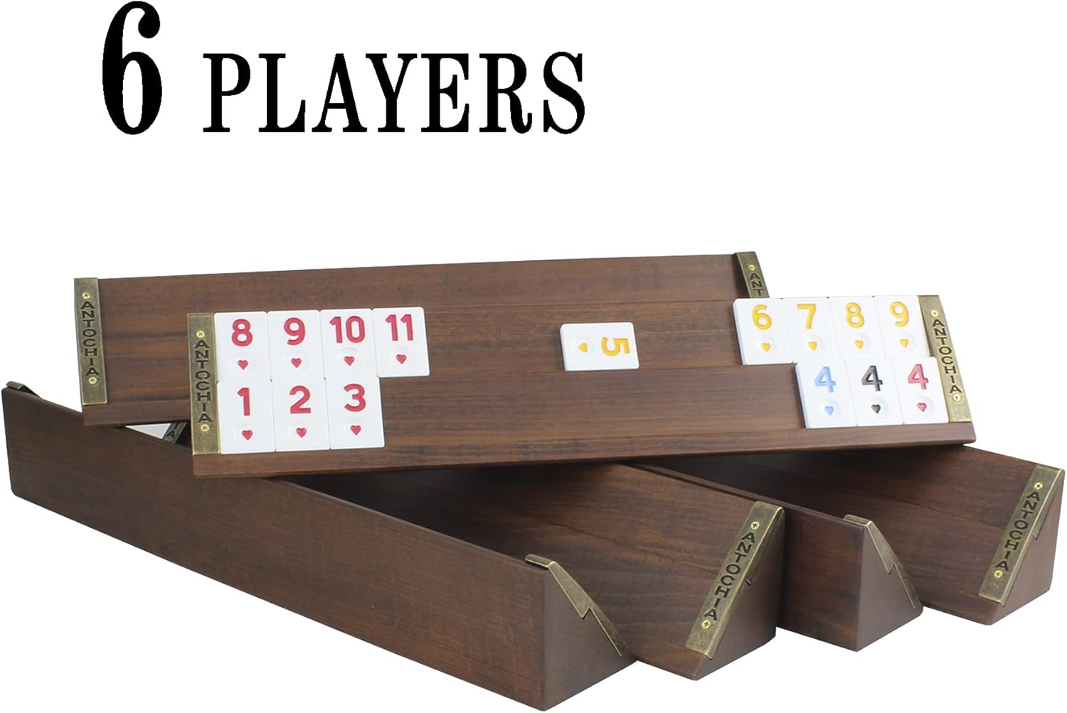 Amazon.com: Antochia Crafts 6 Players Straight Rummy Game Set ...