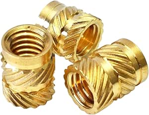 Amazon.com: HDNSAUD Brass Knurled Nuts M1 M1.4 M1.6 M1.7 M2 M2.5 M3 M4 M5 M6 M8 Brass Insert Nut ...