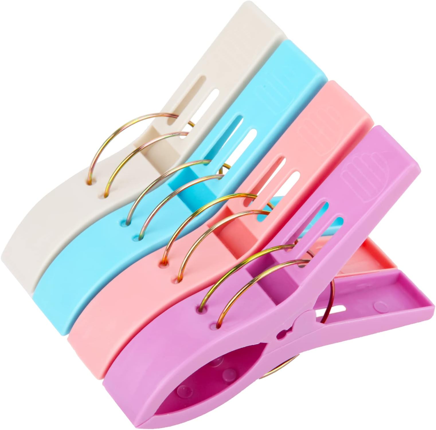 Amazon.com: JABINCO Beach Towel Clips Chair Clips Towel Holder,Plastic ...