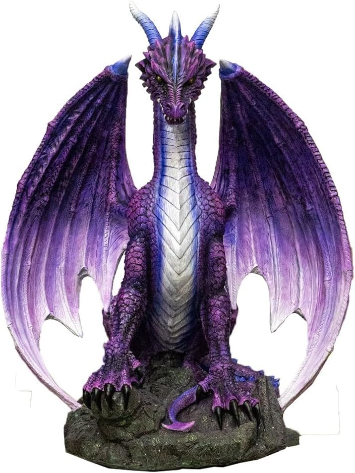 Amazon.com: Ebros Gift Giant North Star Purple Dragon at Rest Statue 4. ...
