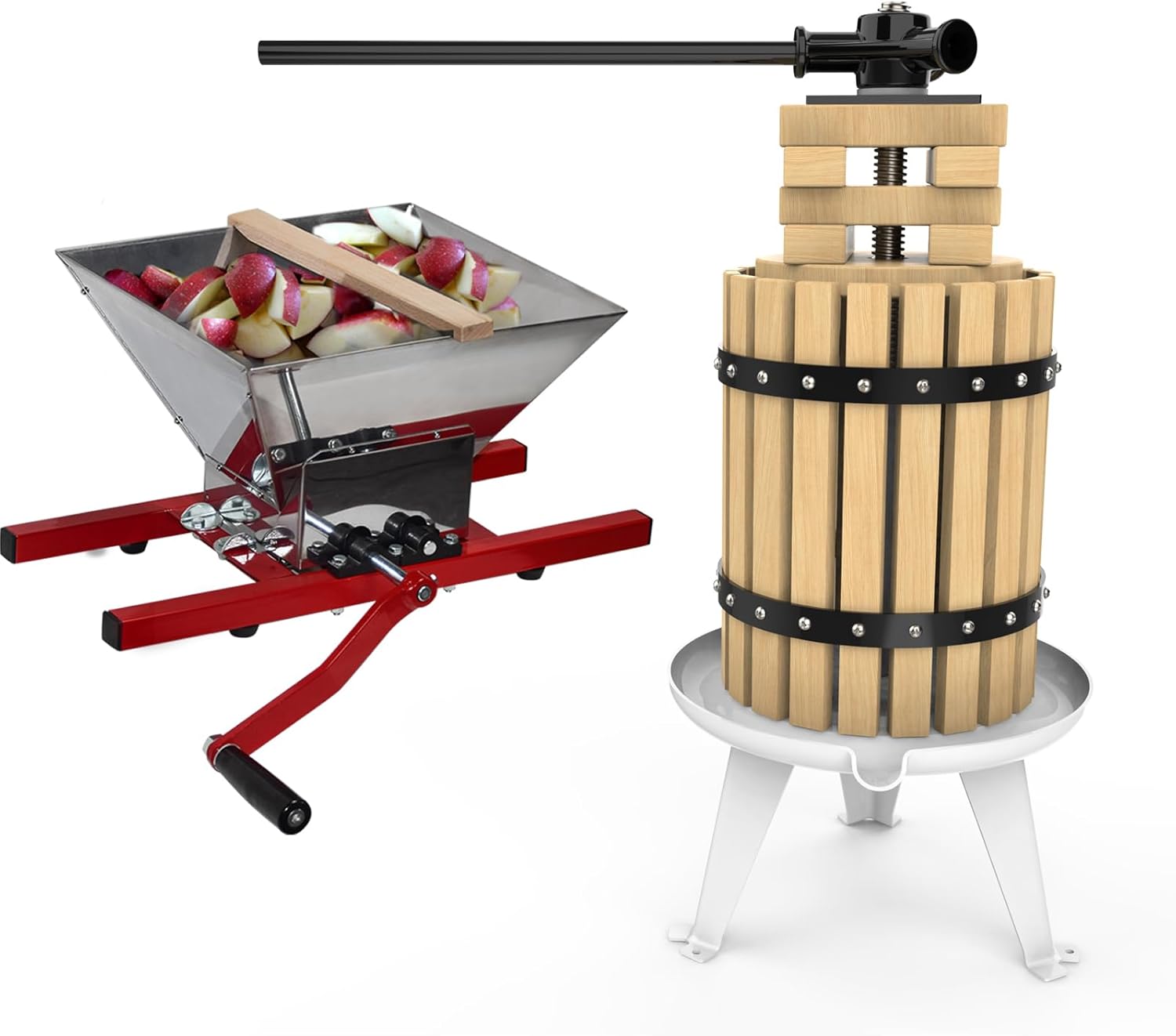 SQUEEZE master 6L Obstpresse Apfelpresse Fruchtpresse der mit Hölzernem ...