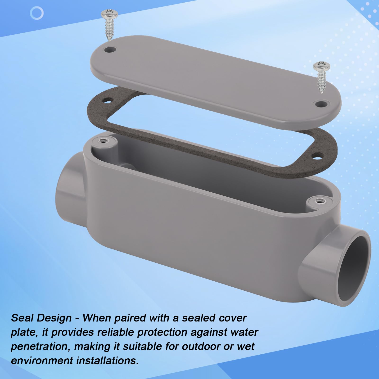 Snapklik.com : CKVIHAV 4Pack 3/4 Inch Rigid PVC Conduit Body Type C ...