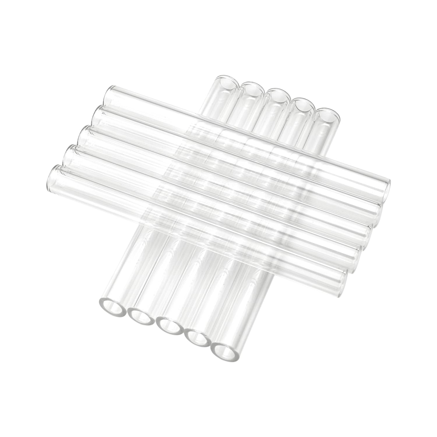 Snapklik.com : 10 Pcs Glass Tubes Of 5 Inches, Transparent Borosilicate ...