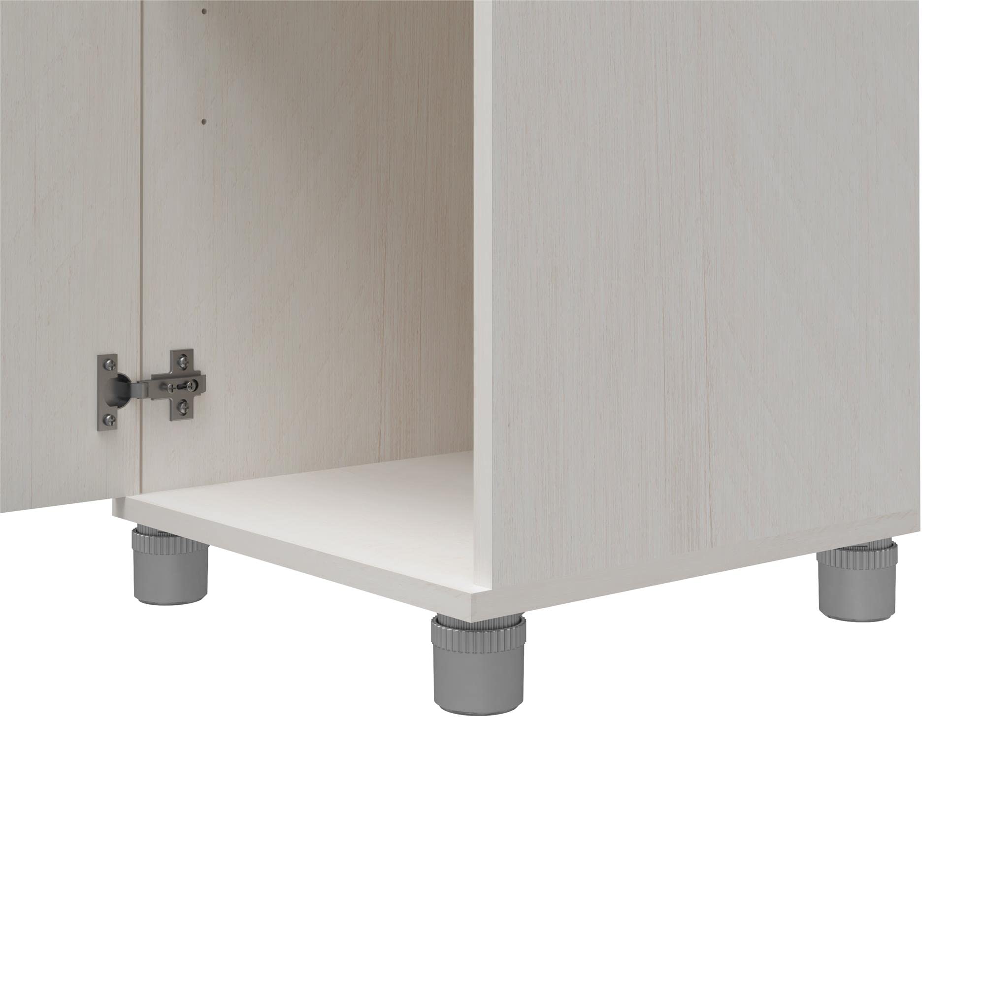 SystemBuild Evolution Camberly 60" Tall Storage Cabinet, Ivory Oak