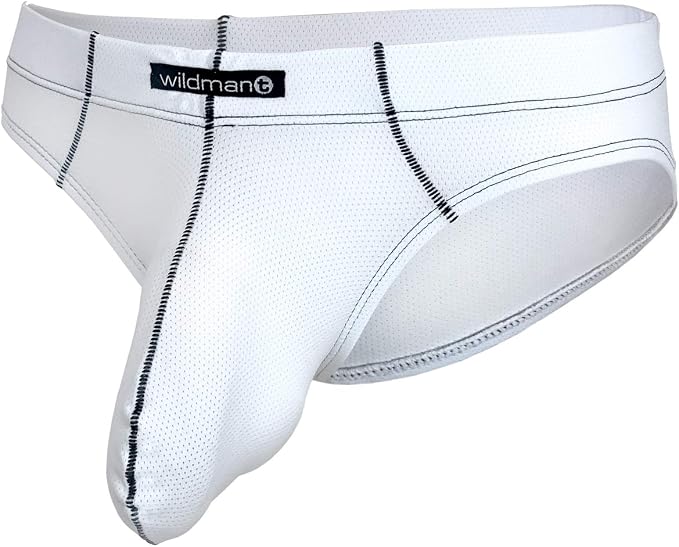 Amazon.com: Wildmant Stitch Big Boy Pouch Brief White : Clothing, Shoes ...