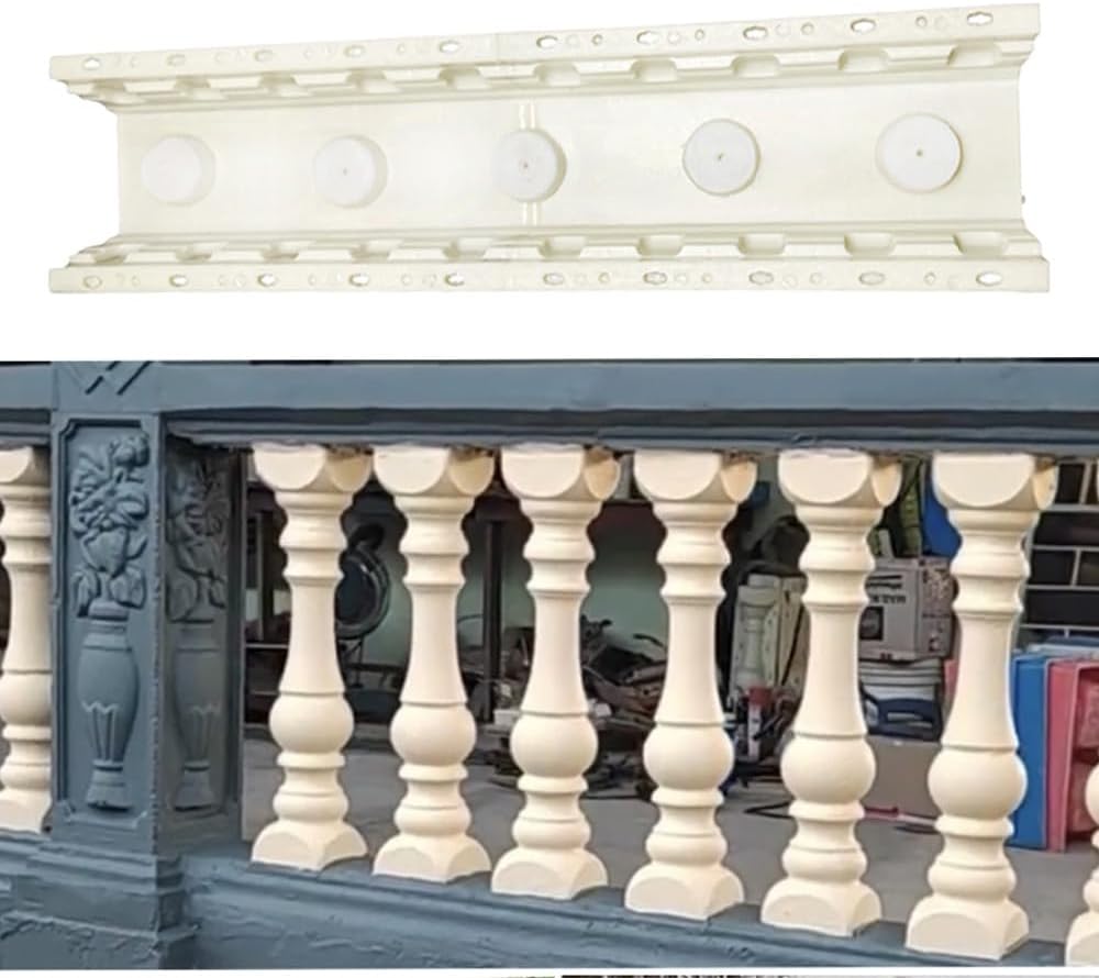 Amazon.com : EAIVENY 2PCS 19.68 Inches Precast Baluster Rail Concrete ...