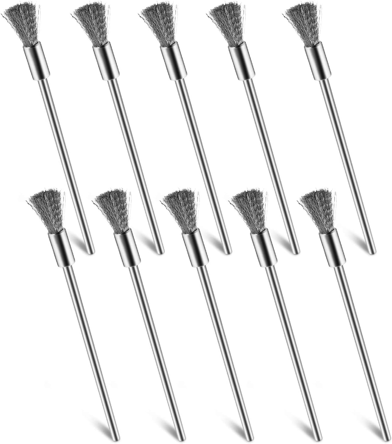 Belle Vous Mini Stainless Steel Wire Brush (15 Pack) - Scratch Bristles ...