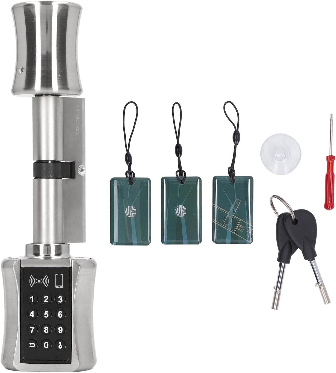 Amazon.com: Smart Door Lock - Stainless Steel Brass Cylinder With ...