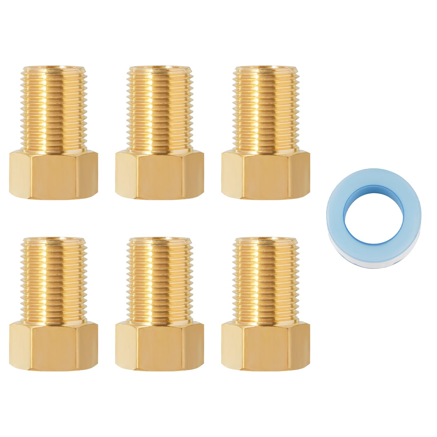 Amazon.com: SUNGATOR 6-Pack 1/2'' Male to Female Brass Pipe Extension ...