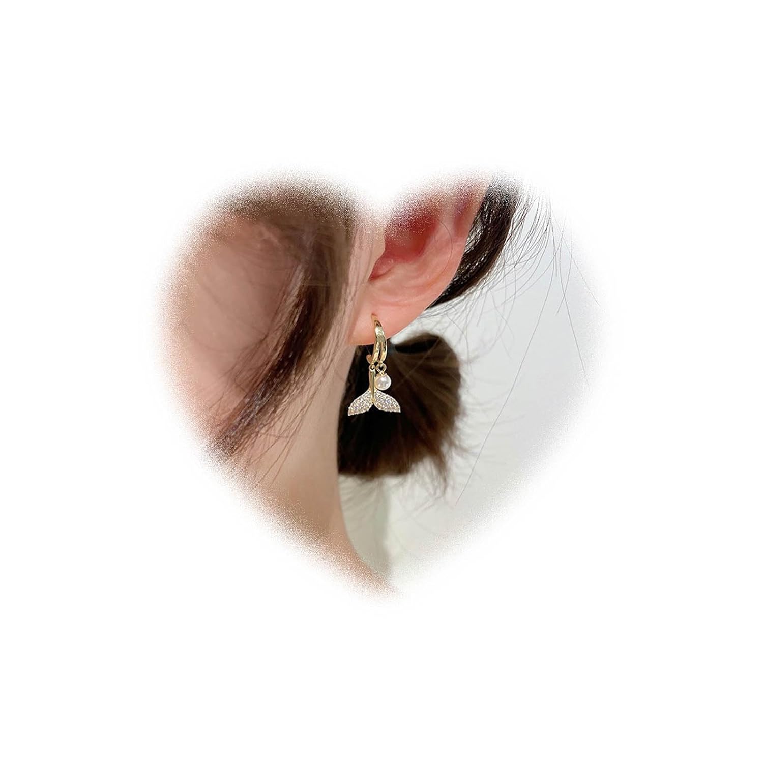 Amazon.com: W WEILIRIAN Boho Fish Tail Earrings Crystal Fishtail Dangle ...